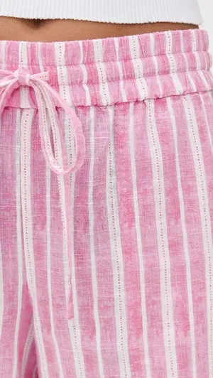 Splendid Celine Striped Shorts In Chateau Rose Stripe - 80% Off